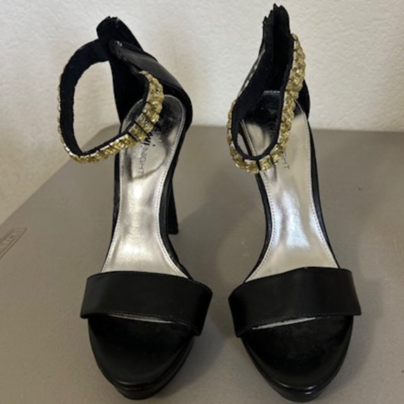 FIONI Clothing | Shoes | Fioni Night Black Bejeweled High Heels Size 7 ...